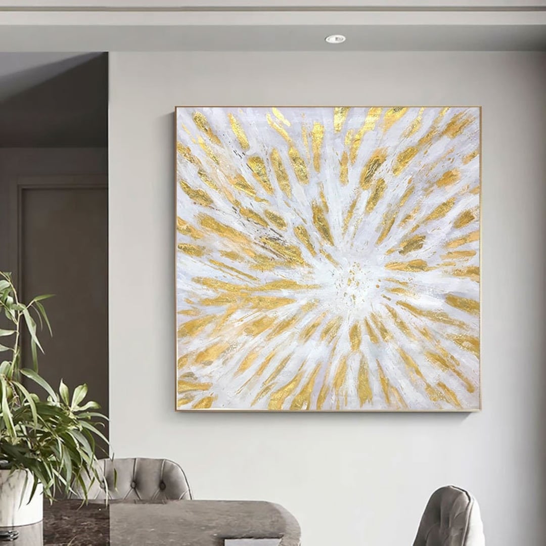 Gold Wall Art,art Painting Wall Abstract Canvas,gold Wall Decor,texture ...