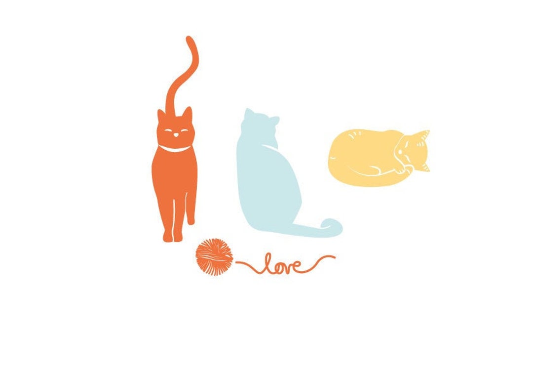 Plotter File Cat Wool Dxf Png Svg Gsp - Etsy UK