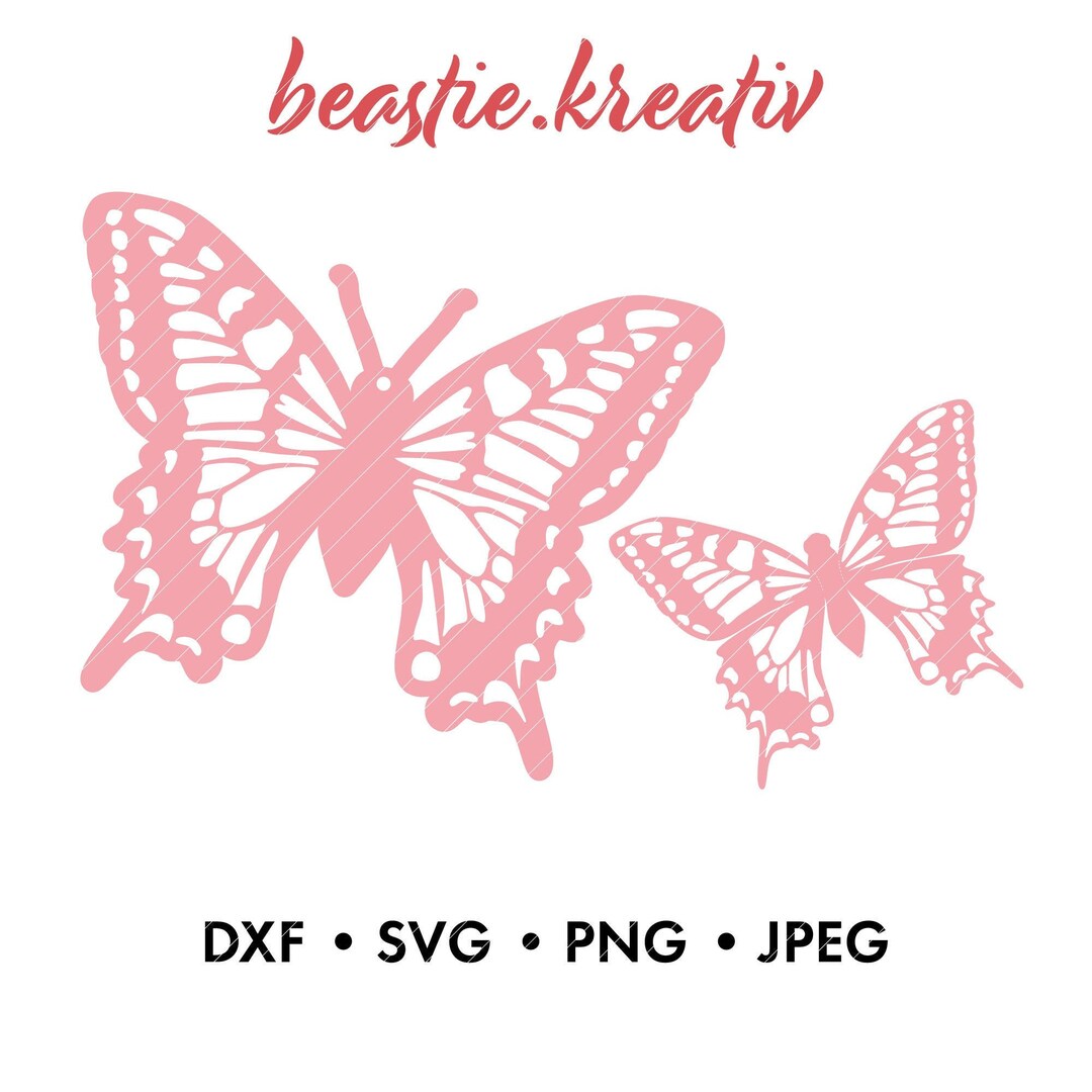Plotter File Butterfly Butterfly DXF SVG PNG - Etsy
