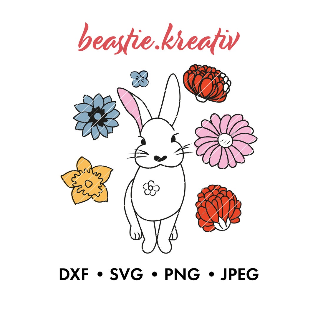 Plotter File Rabbit, Easter, DXF, SVG, PNG - Etsy