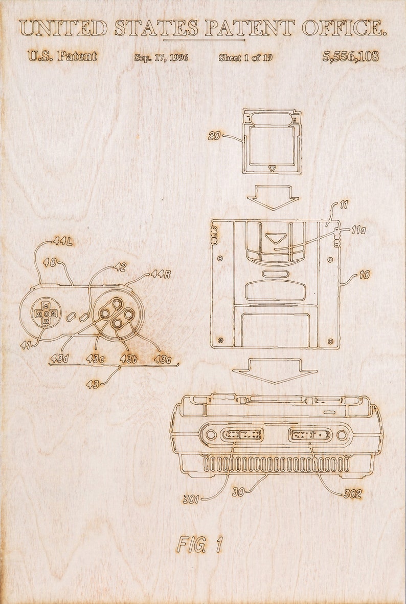 Nintendo Snes Patent Print - Etsy