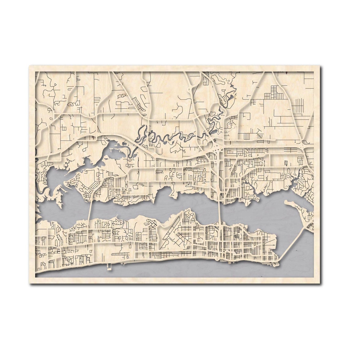 Biloxi, Ms City Map - Etsy