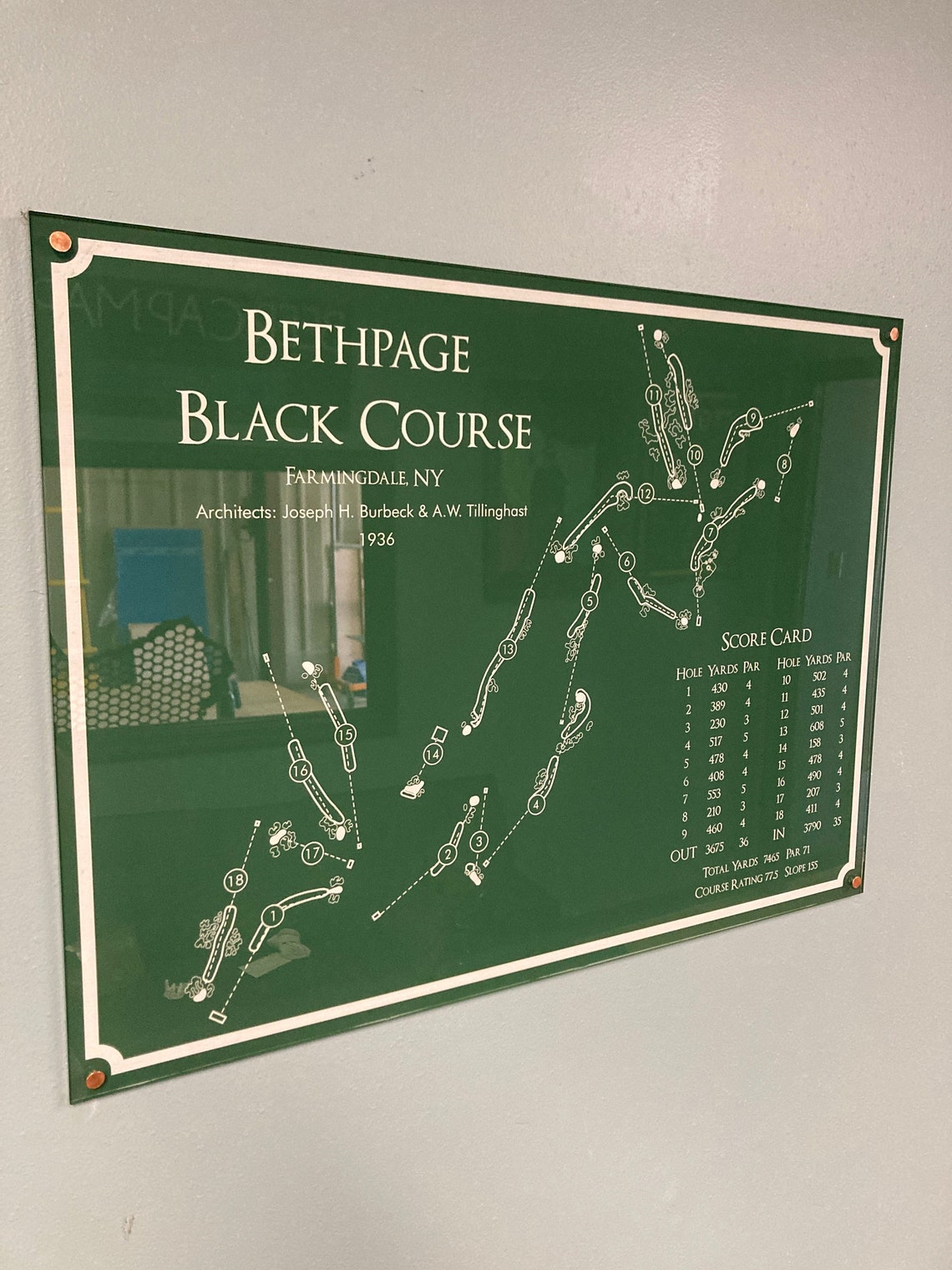 Colonial Country Club Golf Course Map - Etsy