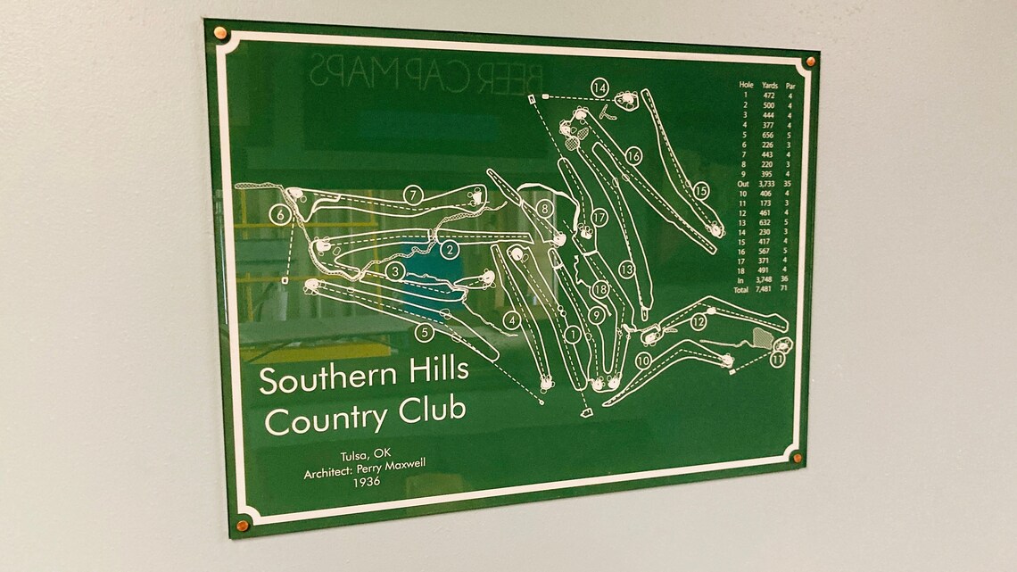 Colonial Country Club Golf Course Map - Etsy