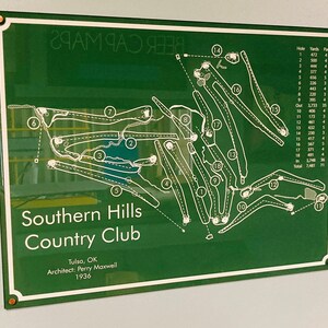 Colonial Country Club Golf Course Map - Etsy