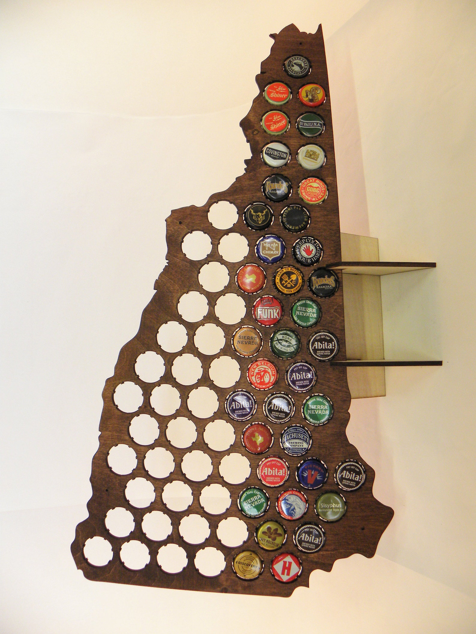 New Hampshire Beer Cap Map - Etsy