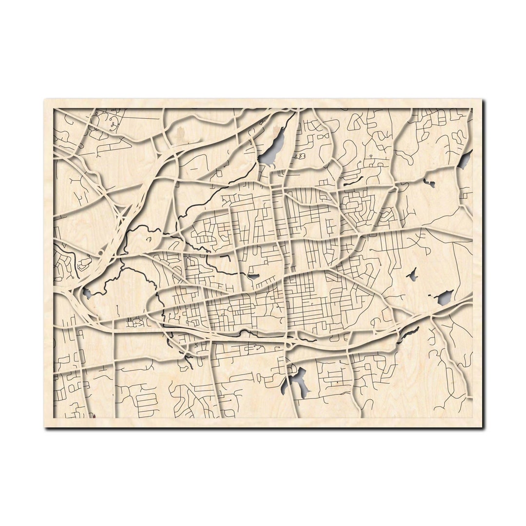 Manchester, Ct City Map - Etsy