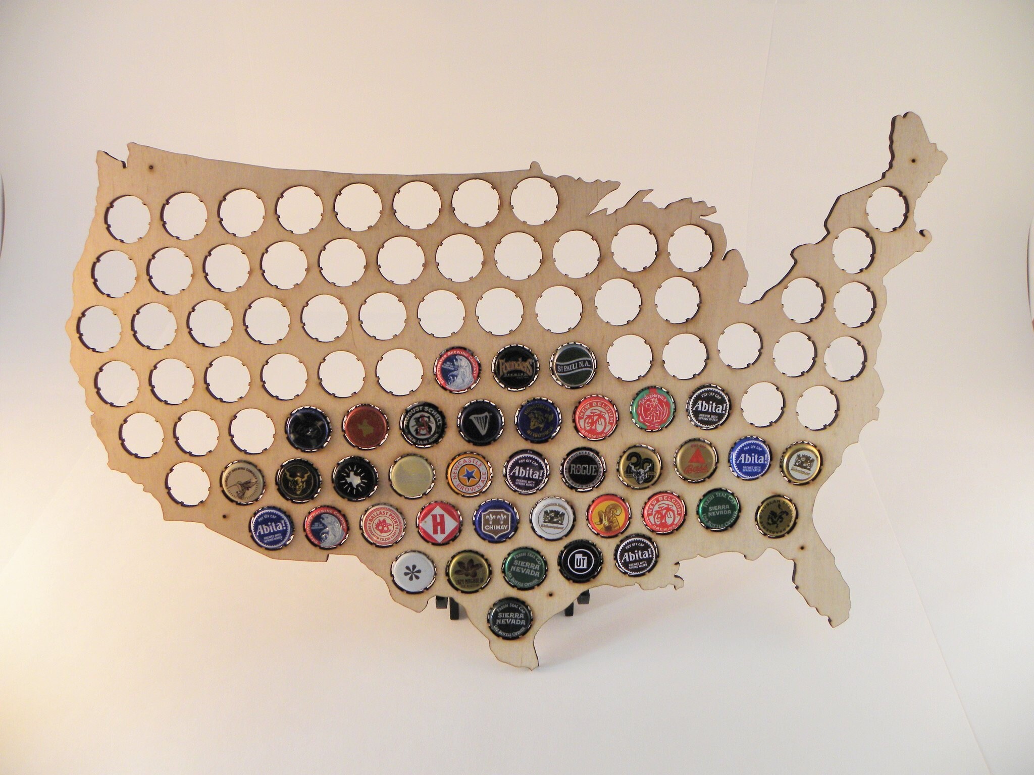 United States Beer Cap Map - Etsy