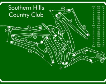 The Club at Rolling Hills, CO Golf Course Map, Home Decor, Golfer Gift ...