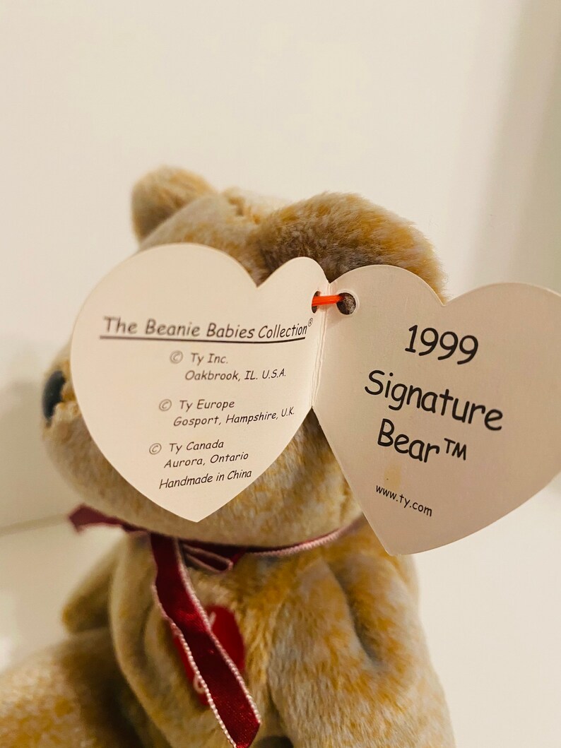 Ty 1999 Signature Bear Beanie Baby - Etsy