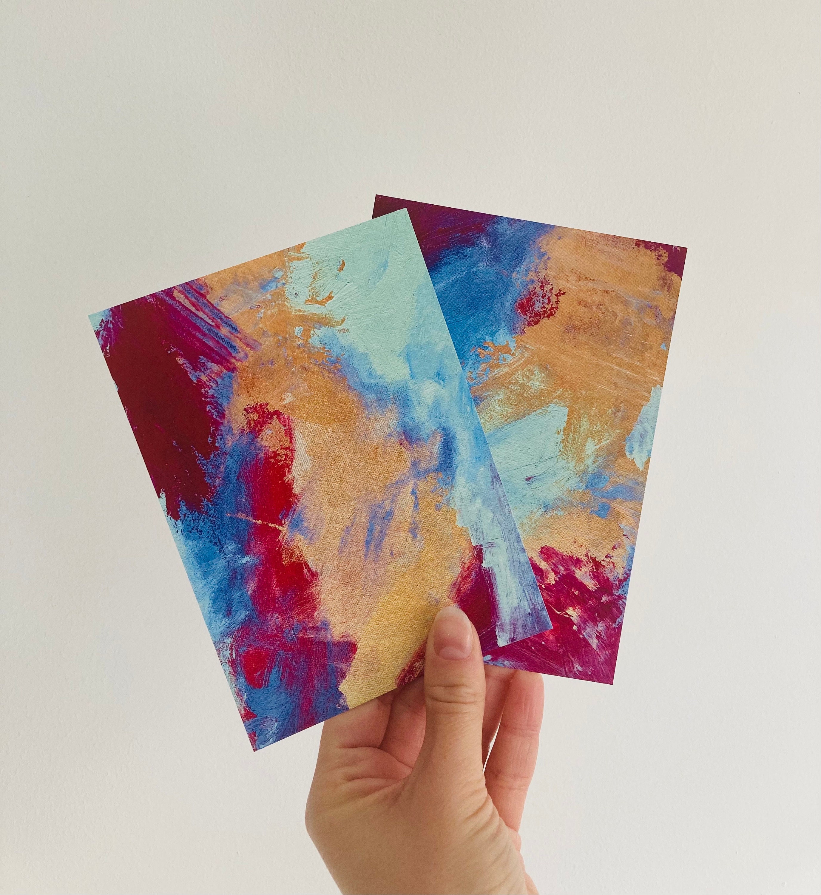 Abstract Art Postcards - Mini Art Prints - A6 - Set of 2 - Envelopes ...