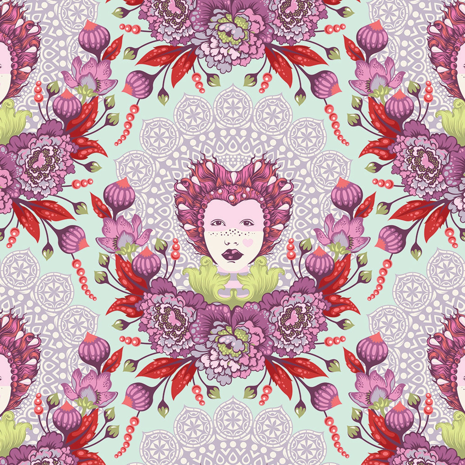 OOP Tula Pink Fabric - Elizabeth Collection Scrap Pack - Large Pieces ...