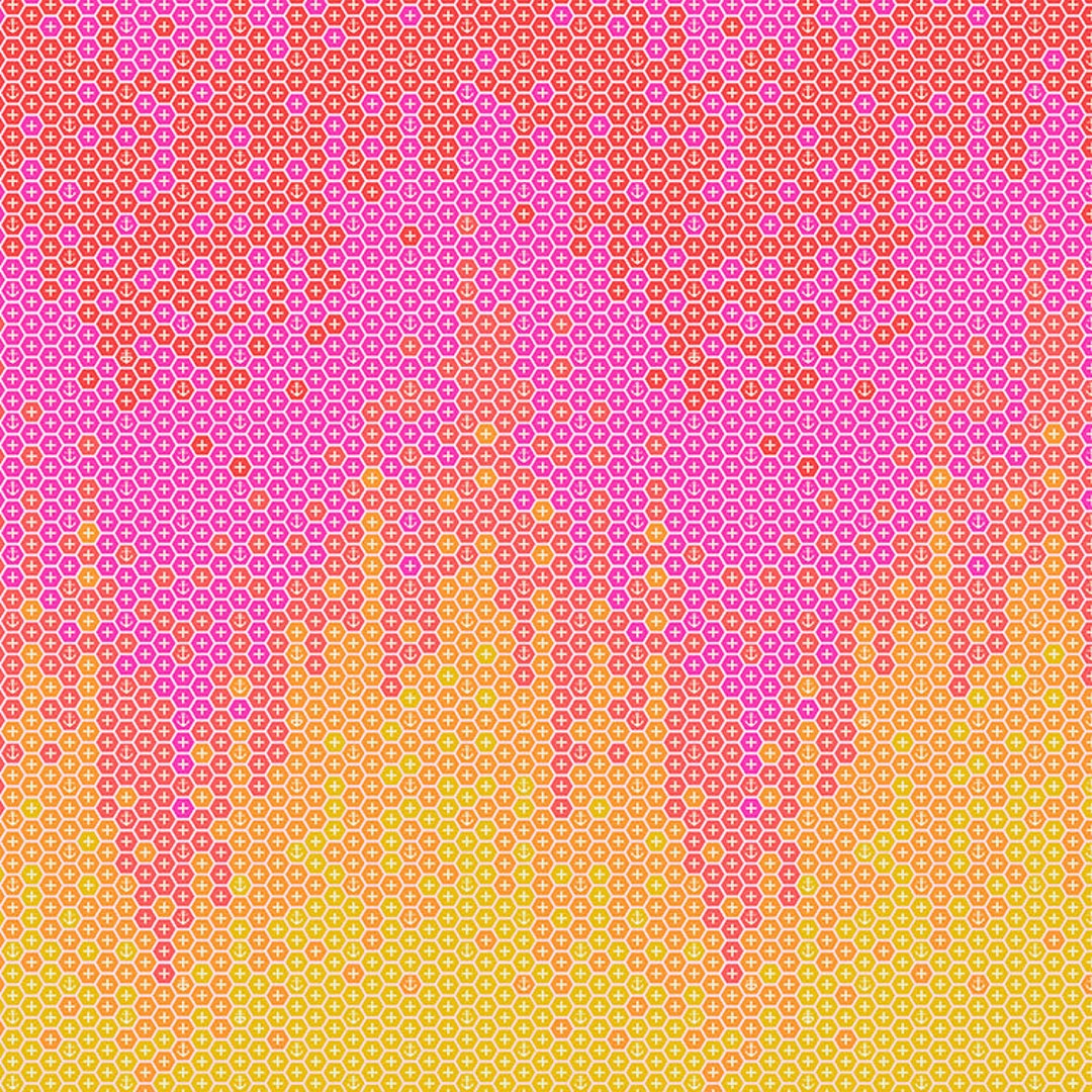 OOP Tula Pink Fabric - ZUMA High Tide in Glow Fish (pink) - 1/2 Yard X ...