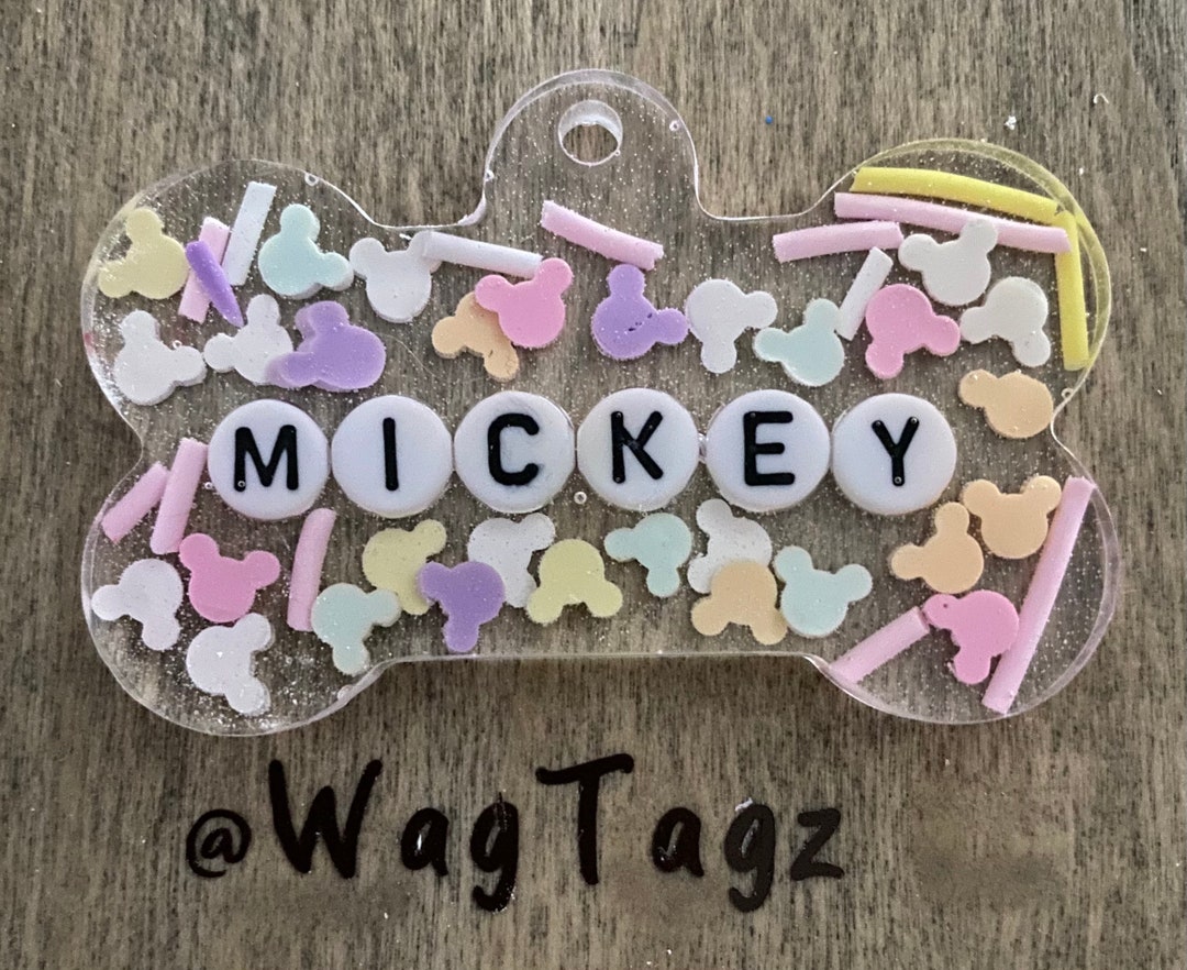 Disney Mickey Mouse Resin Dog Cat Tag - Etsy