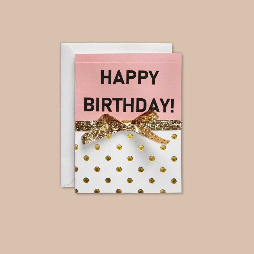 Polka Dot Birthday Card - Etsy
