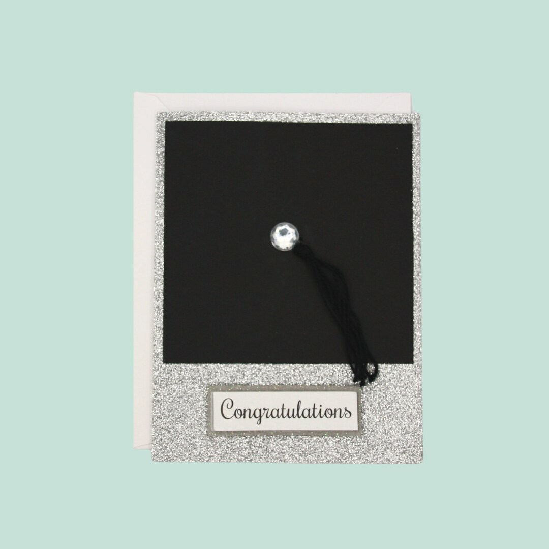 Congratulations Graduation Cap Greeting Card - Etsy