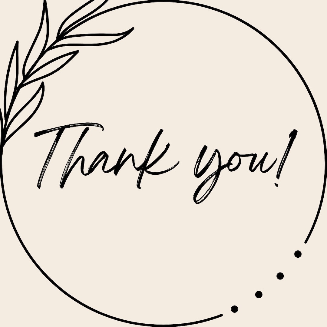 Thank You Label - Etsy