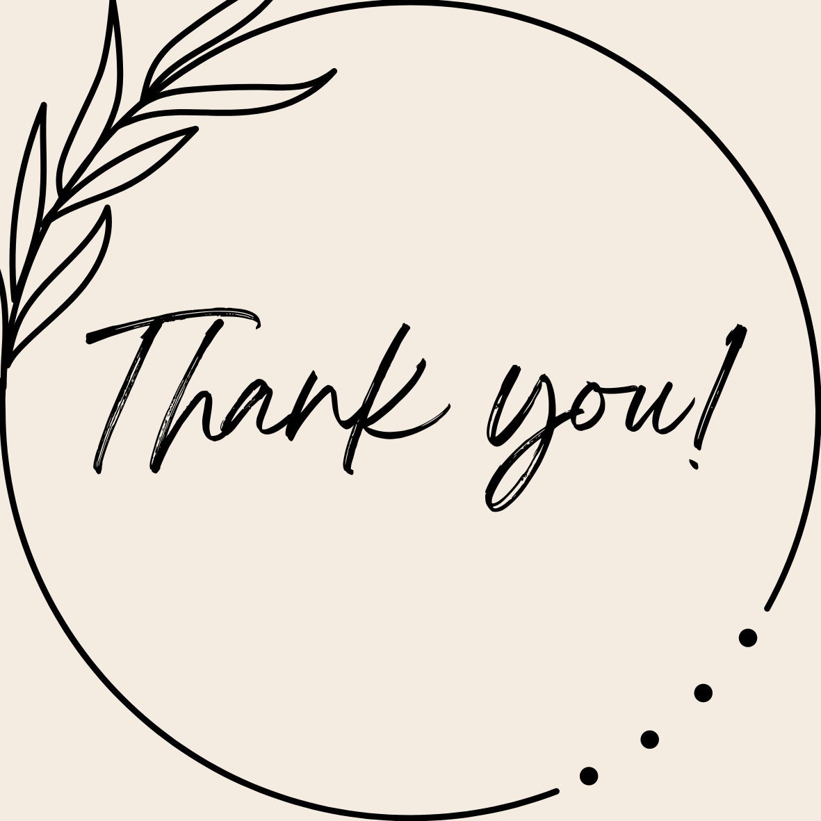 Thank You Label - Etsy