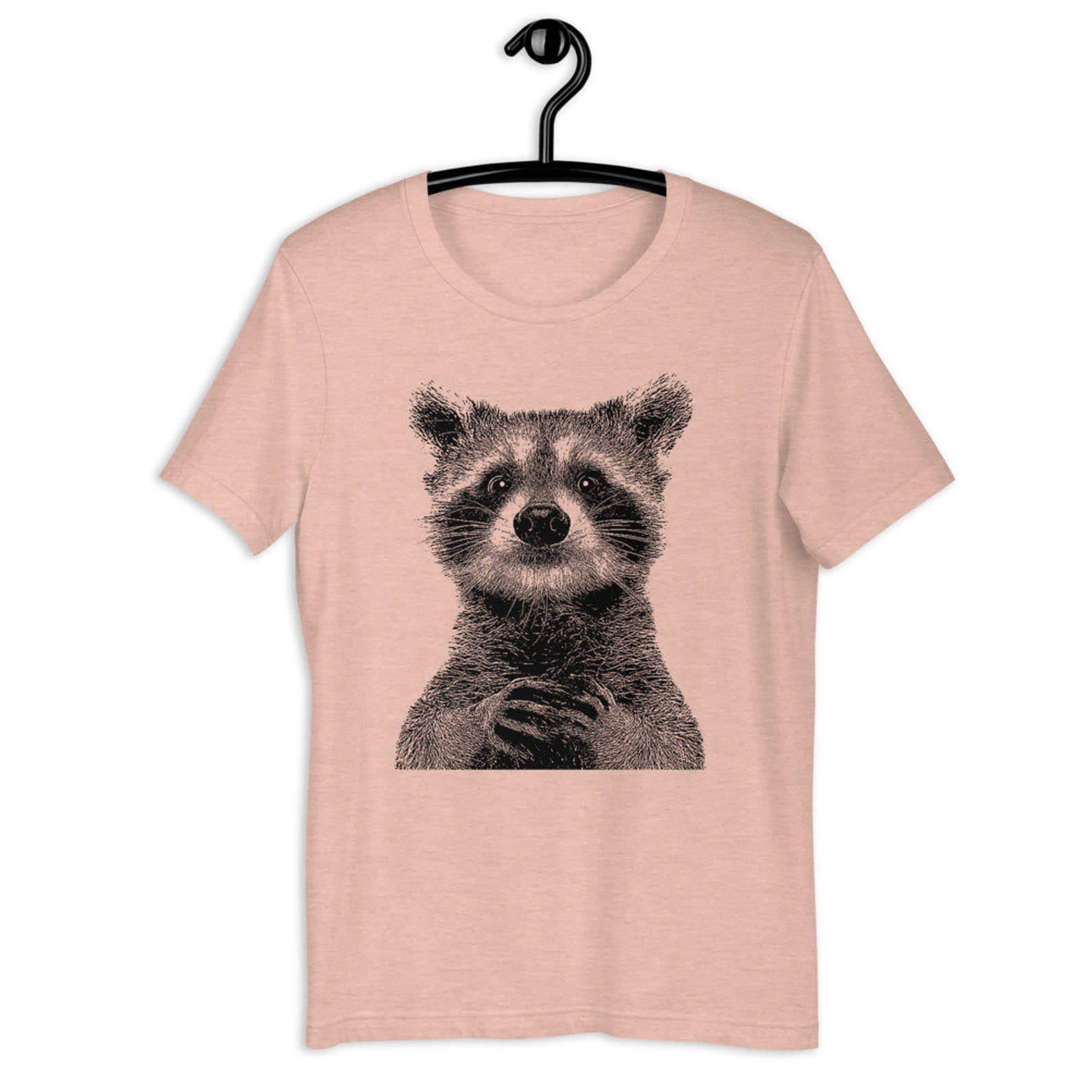 Raccoon T-shirt, Animal Shirts, Animal Print,funny Raccoon Graphic Tee ...