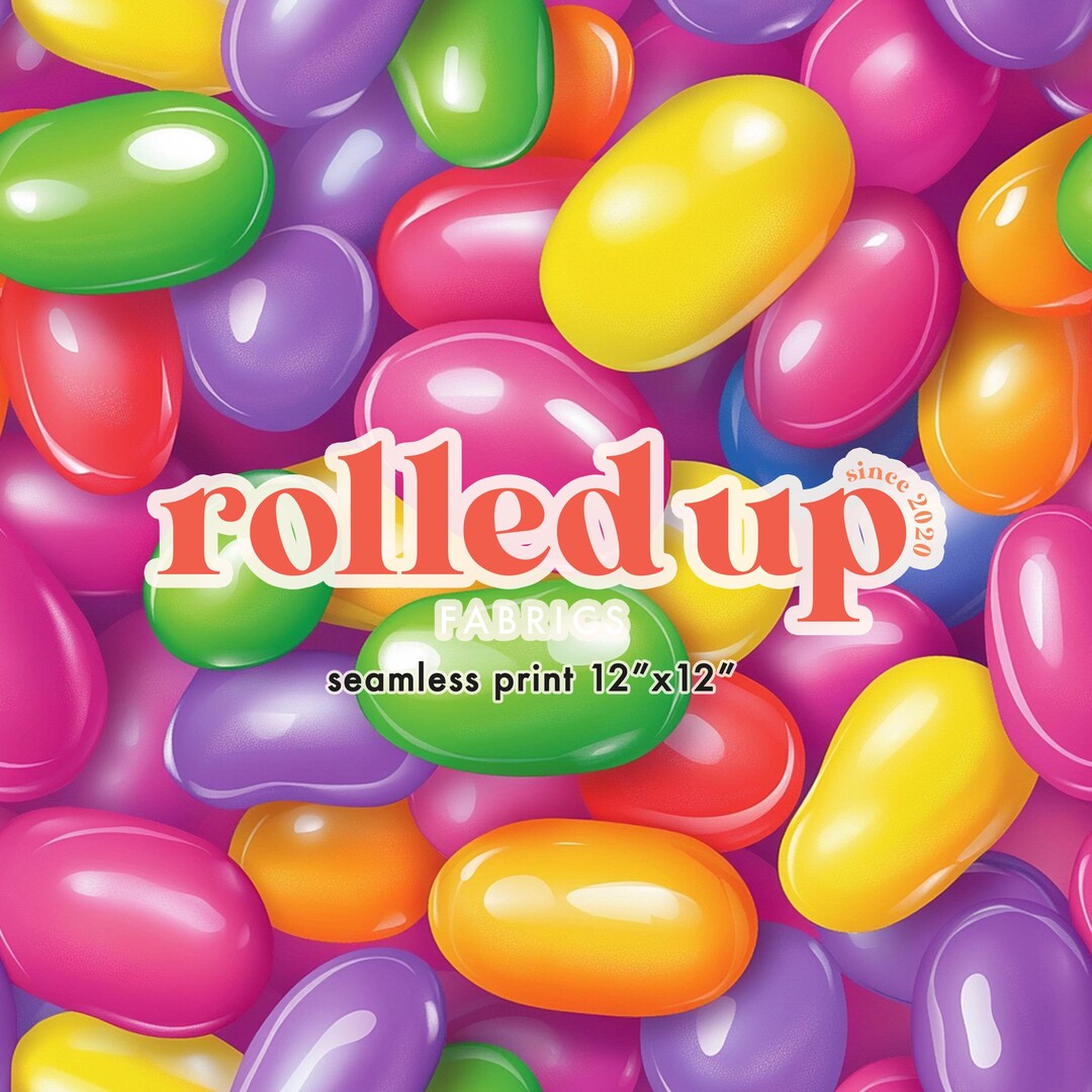 Jelly Bean Seamless Digital Paper, 12 X 12 Inch Print Pattern, Sweets ...