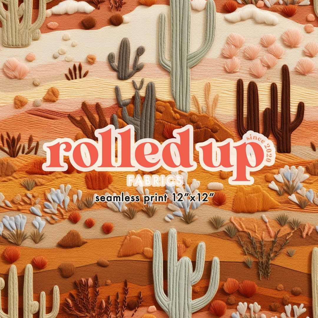 Desert Seamless Pattern - Western Cowboy Digital Paper Print Pattern ...