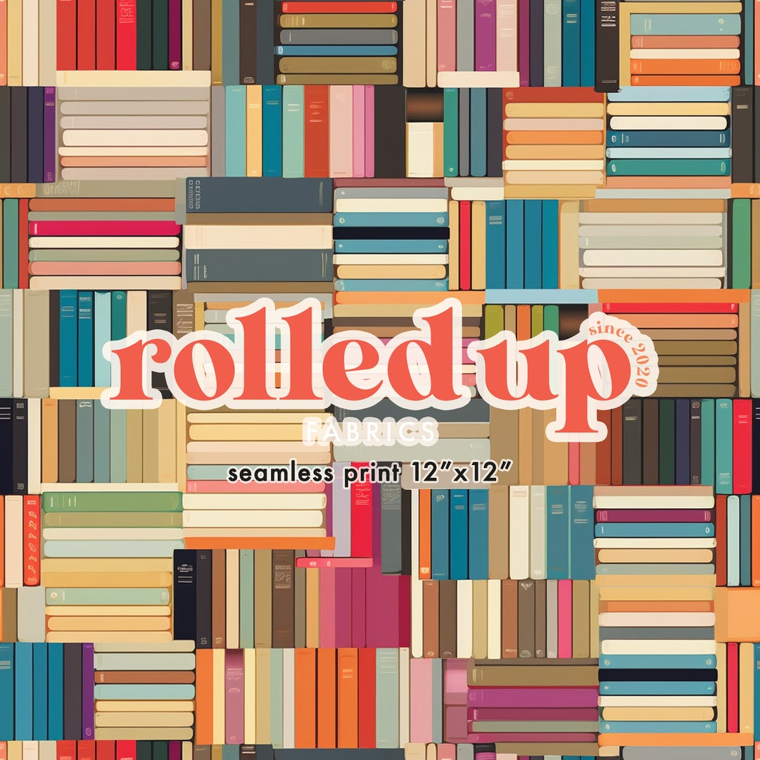 Bookcase Seamless Print, Digital Paper, 12 X 12 Inch Print Pattern ...