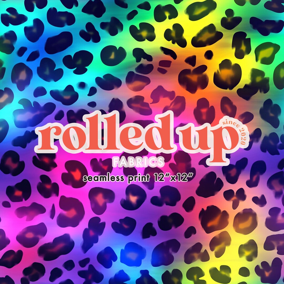 Leopard Print Seamless Pattern - Digital Paper - Rainbow Black Print ...