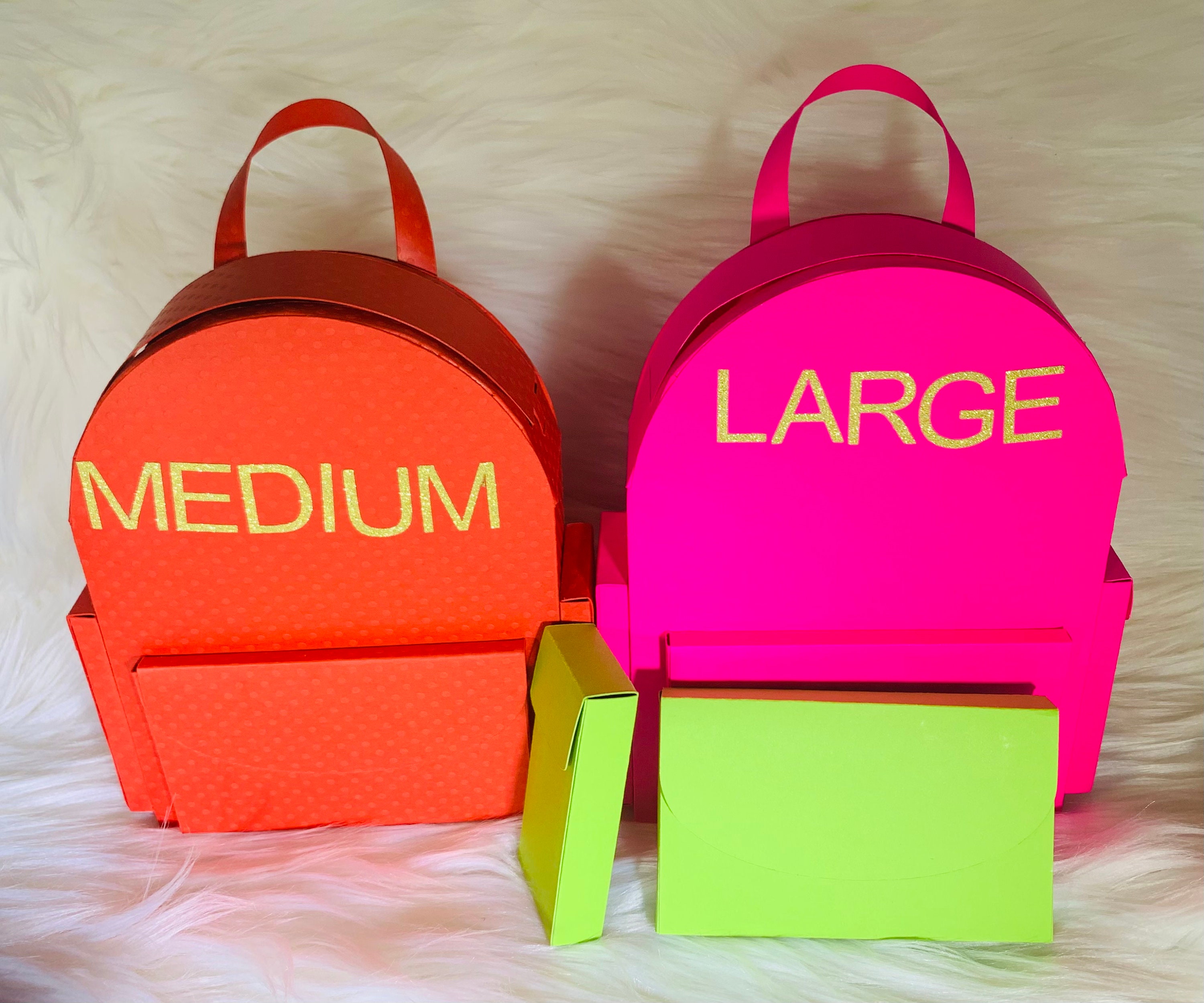 3D Cardstock Bookbag Template, Backpack Party Favor SVG (digital ...