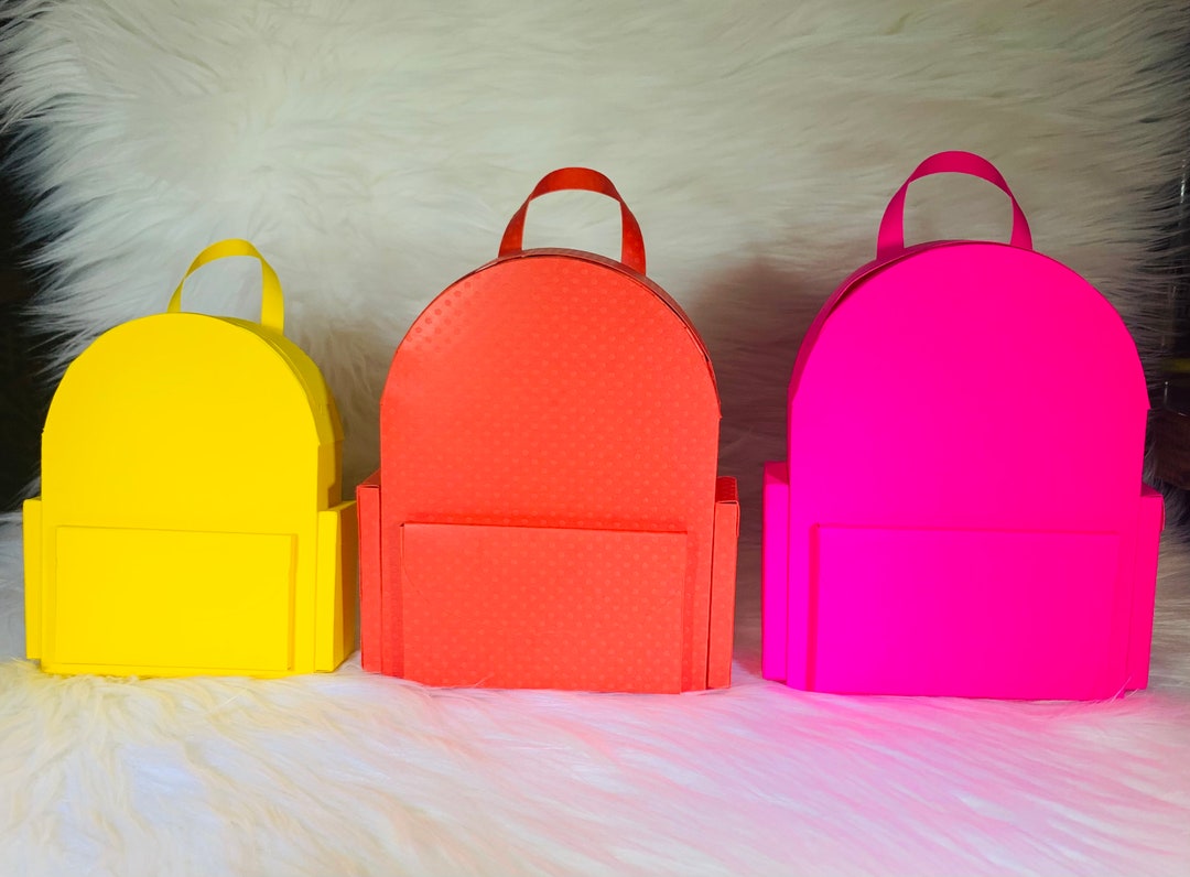 3D Cardstock Bookbag Template, Backpack Party Favor SVG (digital ...