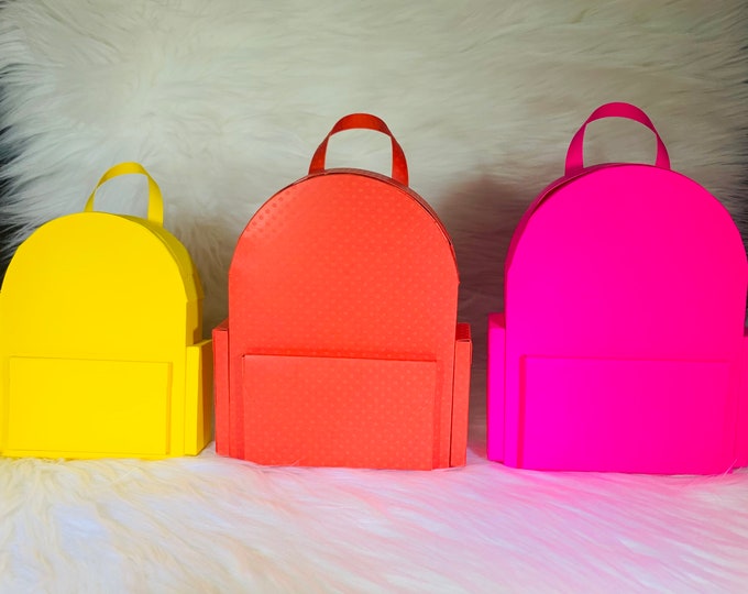 3D Bookbag, Backpack Party Favor, PDF SVG, Cardstock Bookbag, Cardstock ...