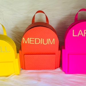 3D Cardstock Bookbag Template, Backpack Party Favor SVG (digital ...