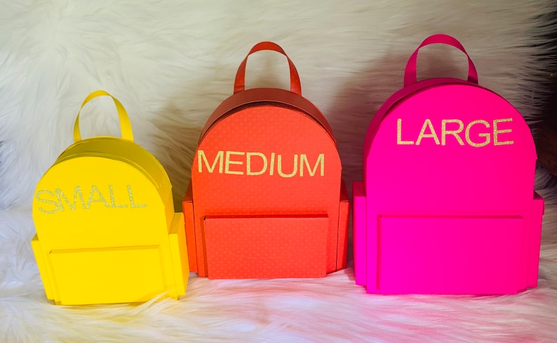 3D Cardstock Bookbag Template, Backpack Party Favor SVG (digital ...