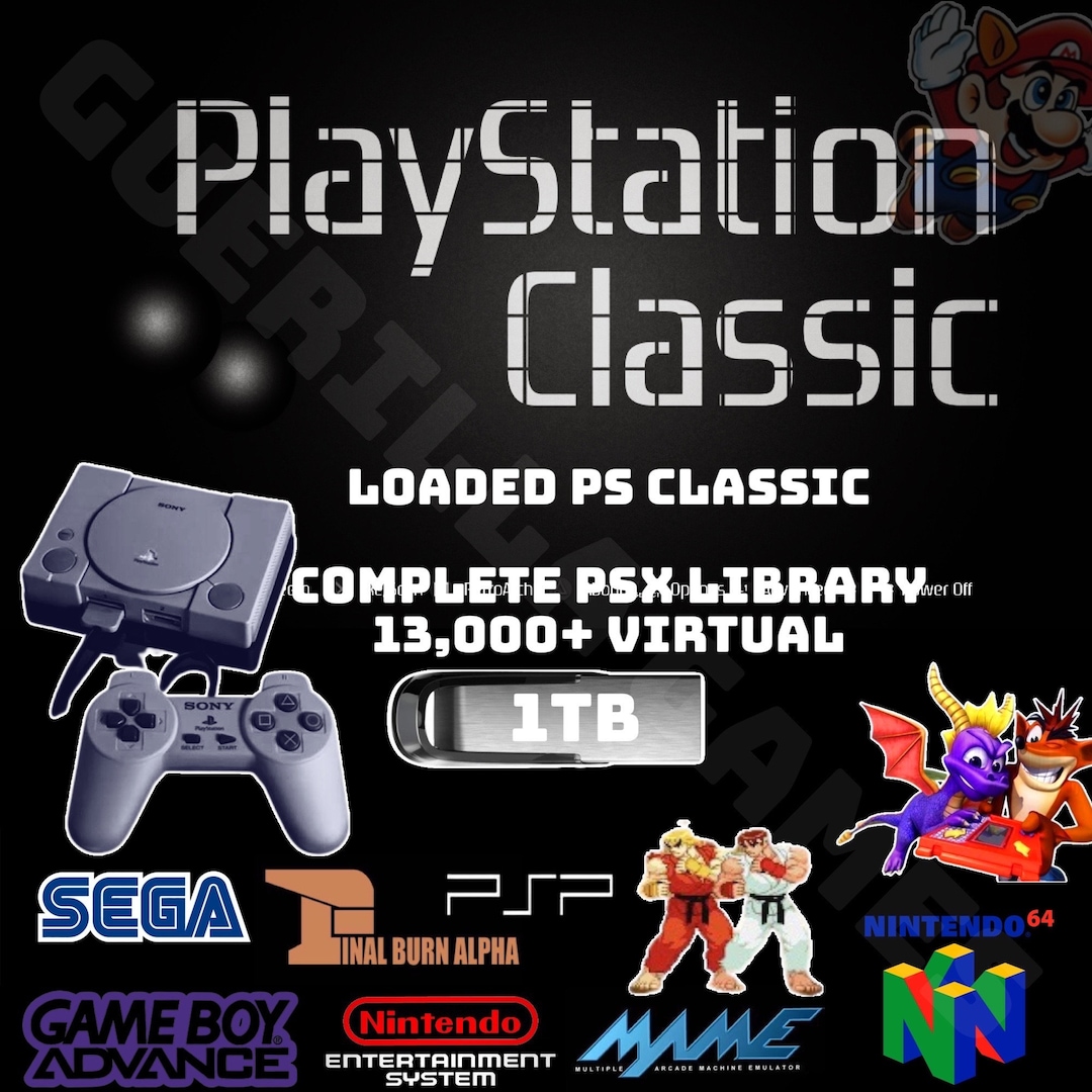 Loaded PSX Classic Mini 1TB HD complete PSX - Etsy