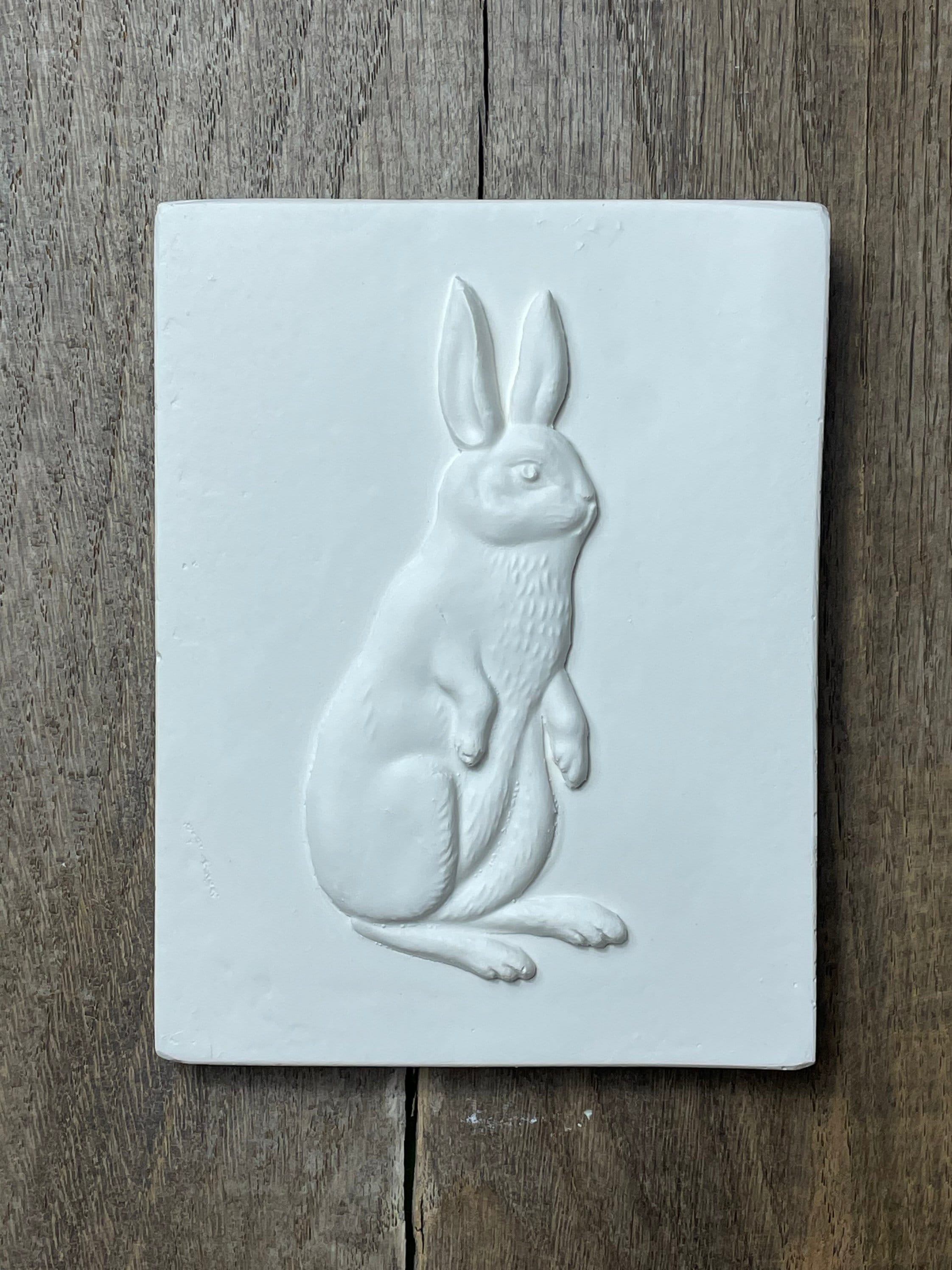 Rabbit, Decorative Tile, Plaster Cast, Wall Art, Cottage, Nature - Etsy