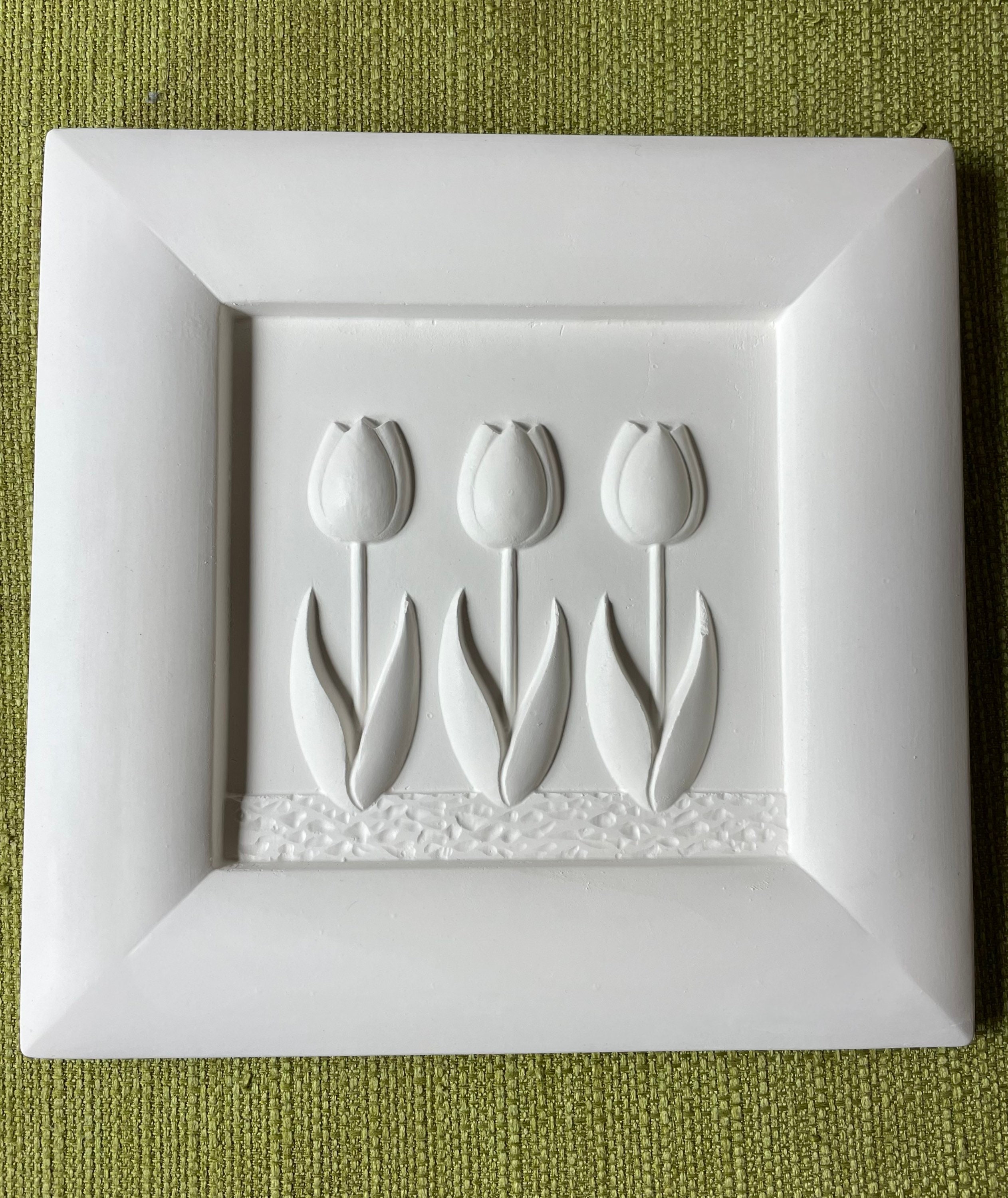 Tulips Plaster Plaque Plaster Cast Wall Art Garden - Etsy