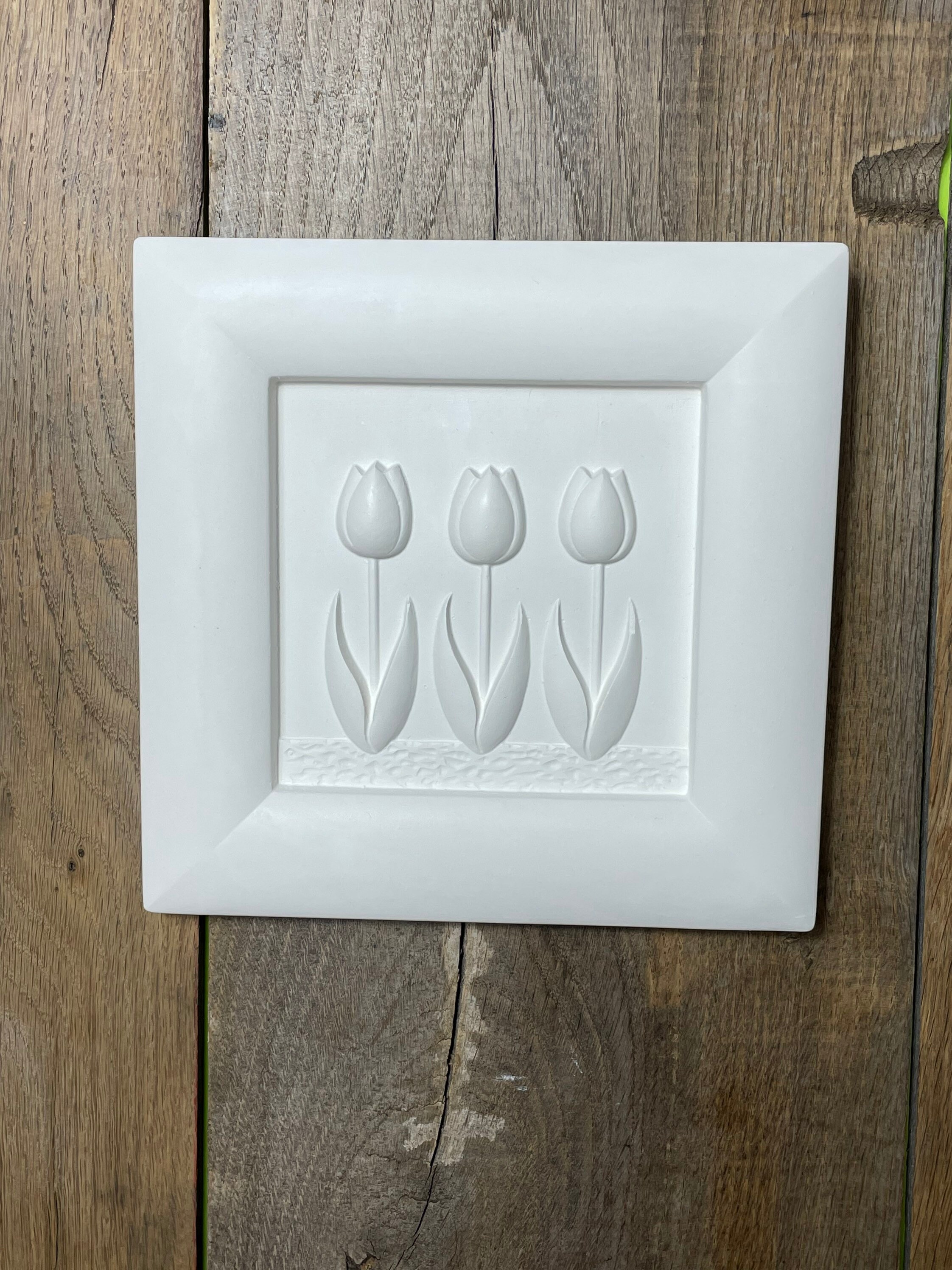 Tulips Plaster Plaque Plaster Cast Wall Art Garden - Etsy