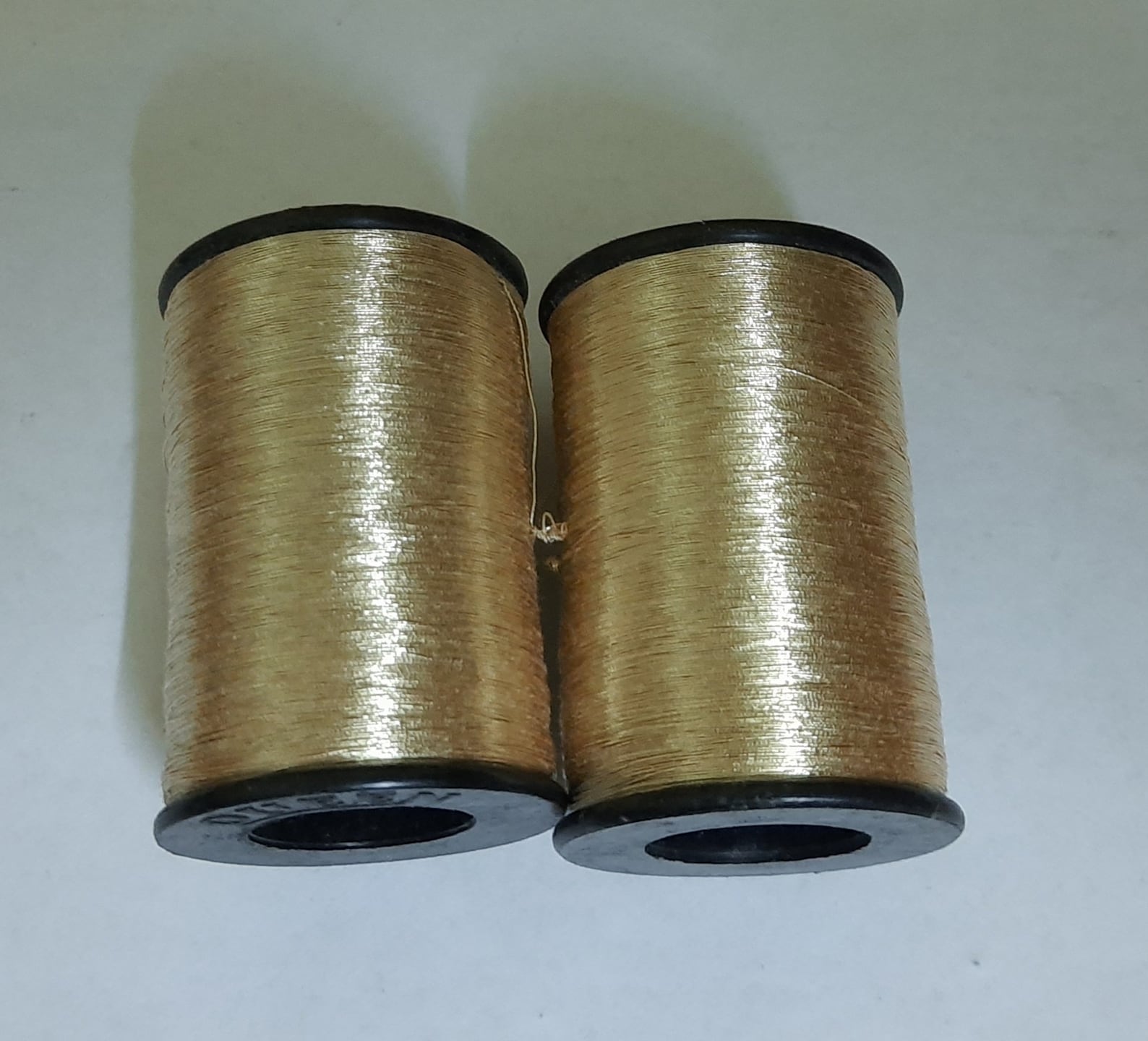 Deep Gold Zari Metallic Thread-hand Machine Embroidery | Metallic ...
