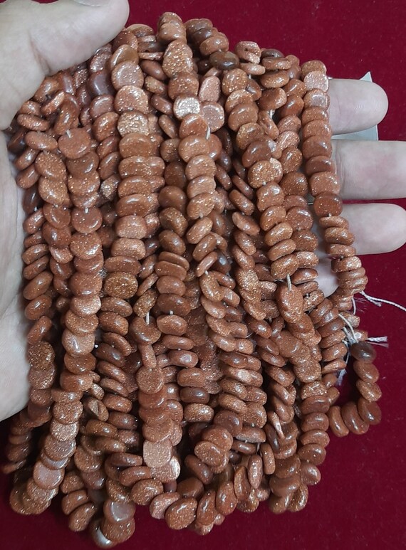 Goldstone Orange Goldstone 13 Inches Strand AAA Quality | Etsy