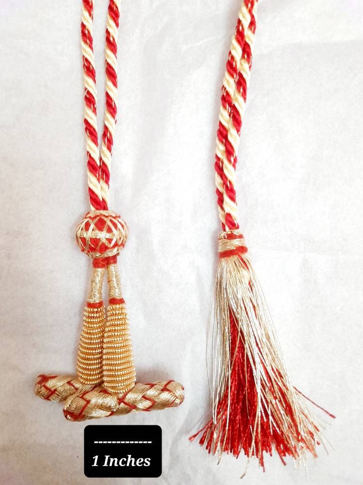 Adjustable Handmade Red Necklace Thread | Indian Necklace Jewelry Cord ...