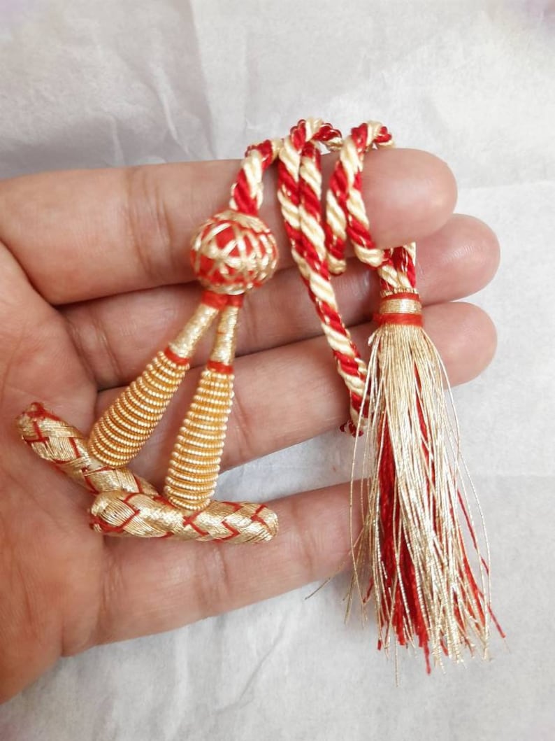 Adjustable Handmade Red Necklace Thread | Indian Necklace Jewelry Cord ...
