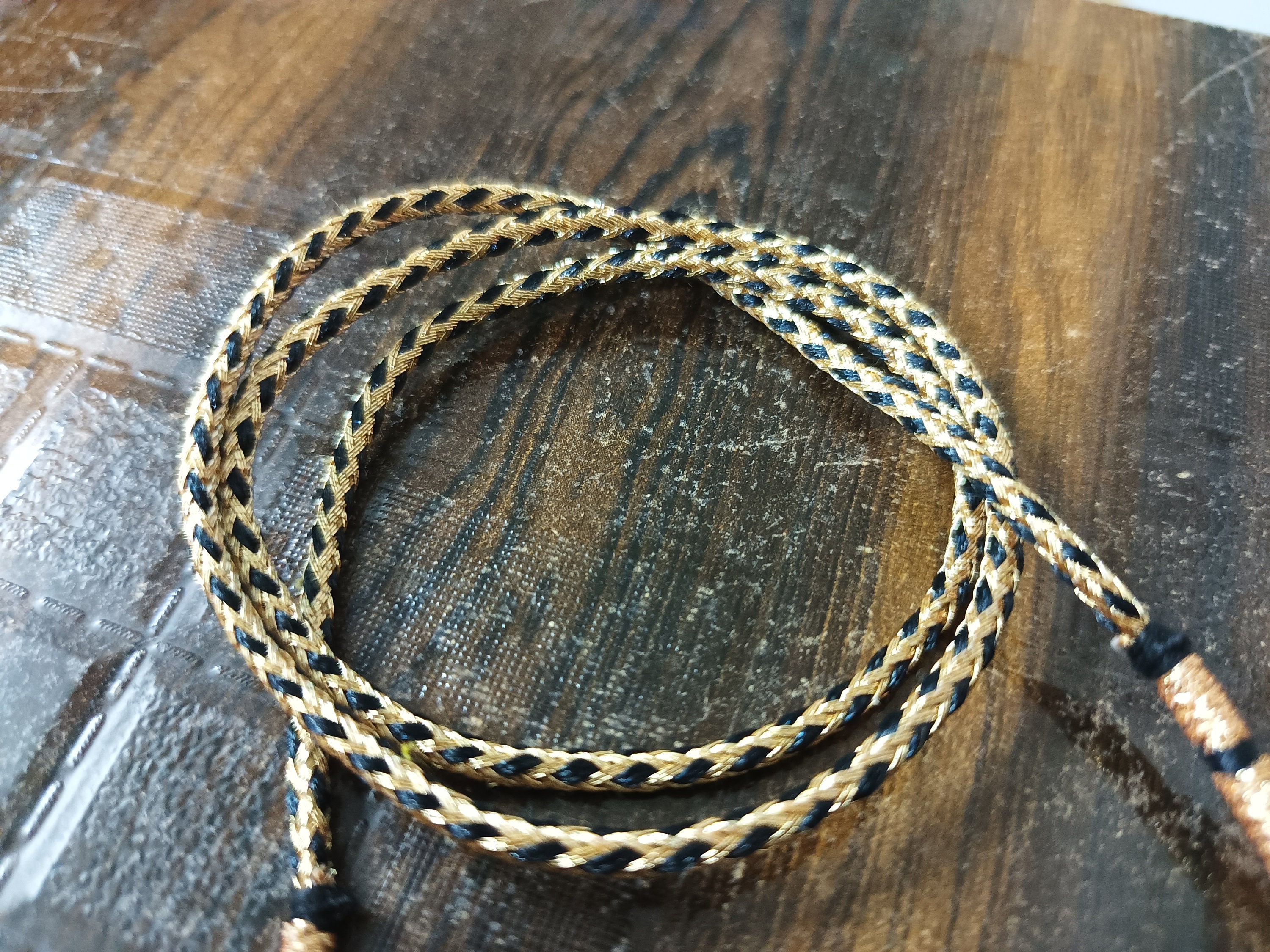 Adjustable Handmade Black-golden Necklace Thread | Indian Necklace ...