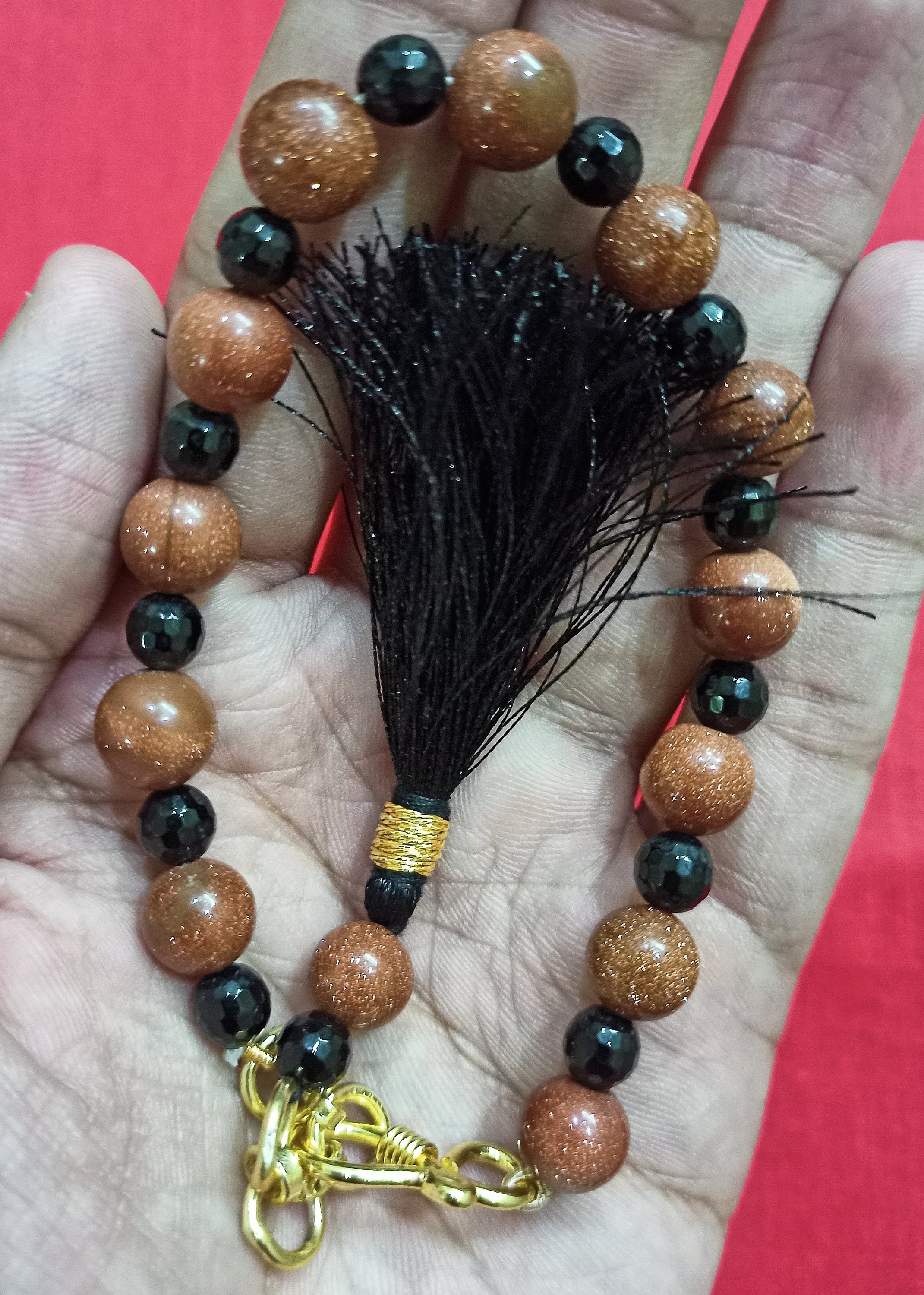 Bracciale in pietra oro naturale / zed stone di qualità AAA / bracciale ...