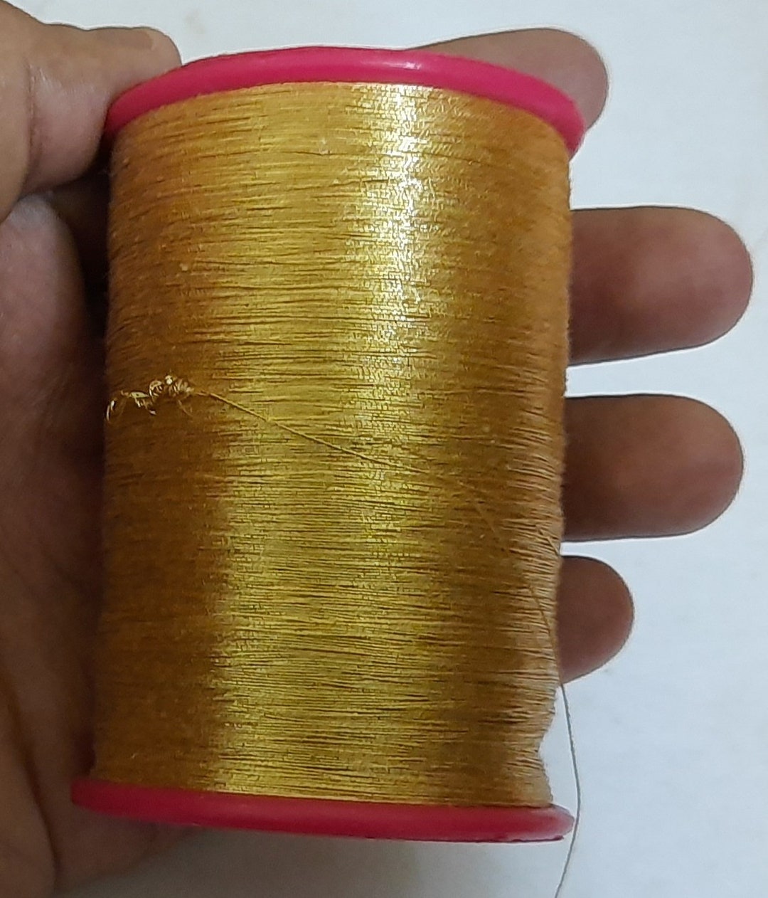Gold Zari Metallic Thread-hand Machine Embroidery | Metallic Sewing ...