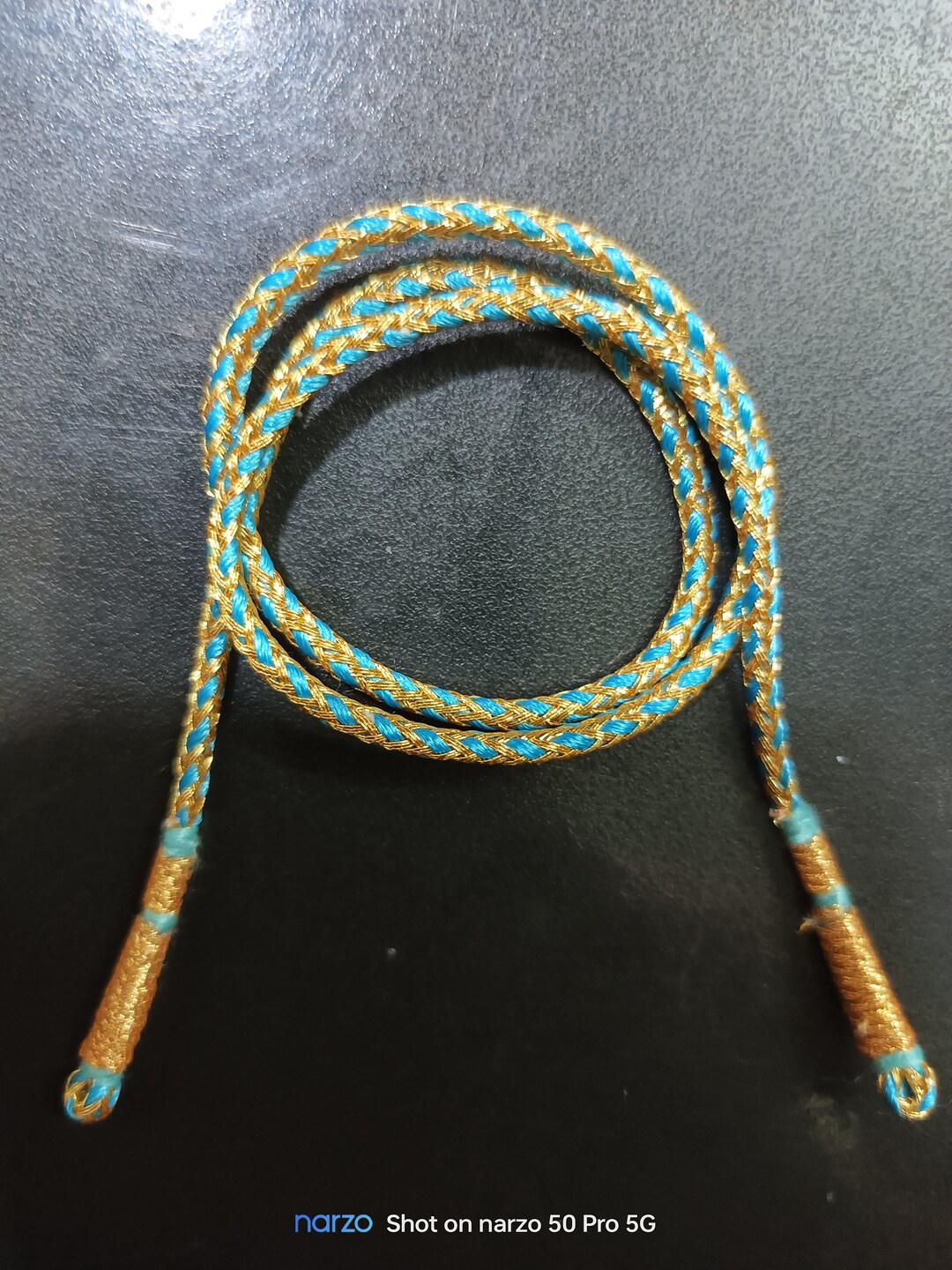 Adjustable Handmade Turquoise-gold Color Thread | Indian Necklace ...