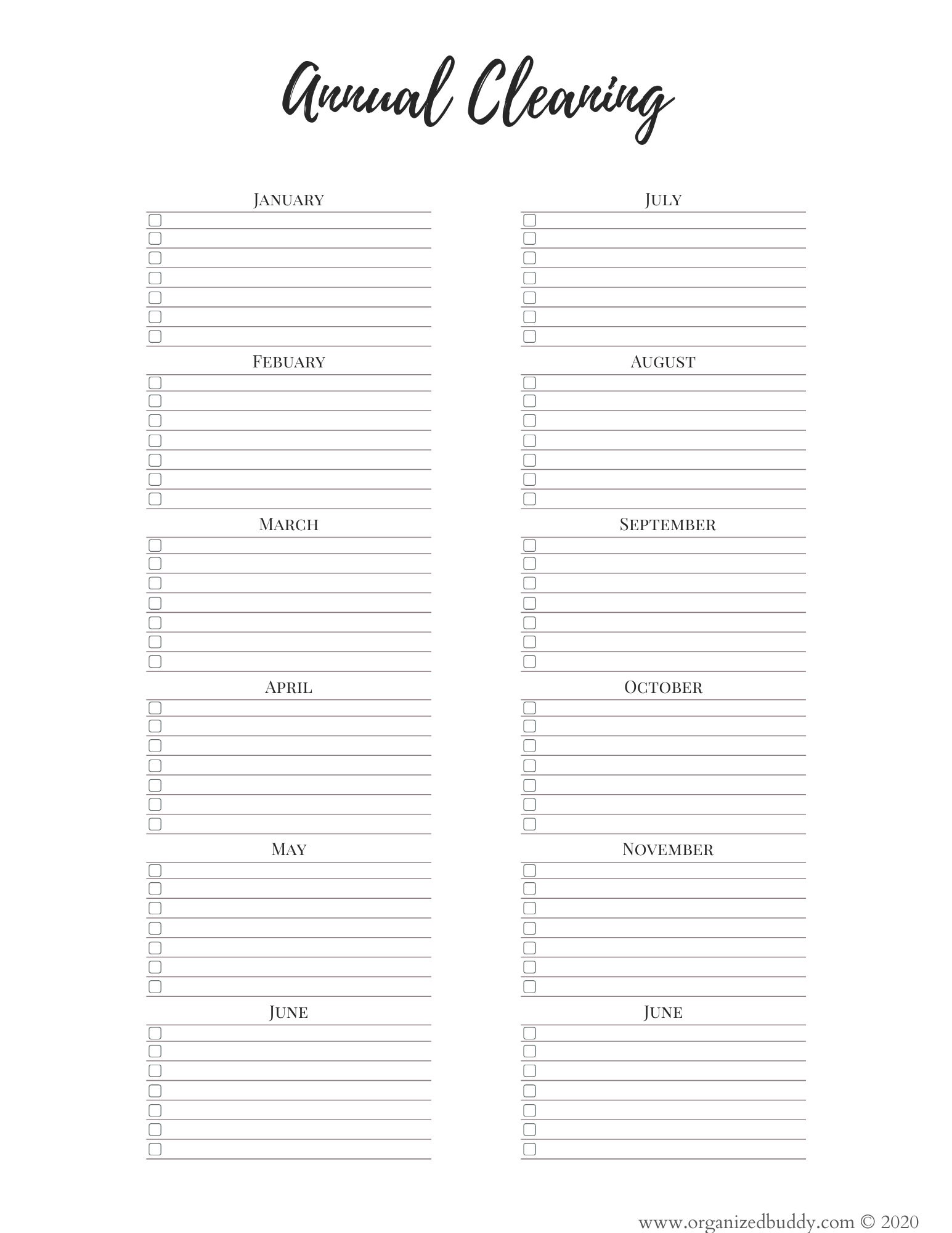 Printable Cleaning Checklists For Organizing Your Cleaning Schedule Etsy Printable Cleaning Checklists For Organizing Your Cleaning Schedule Etsy