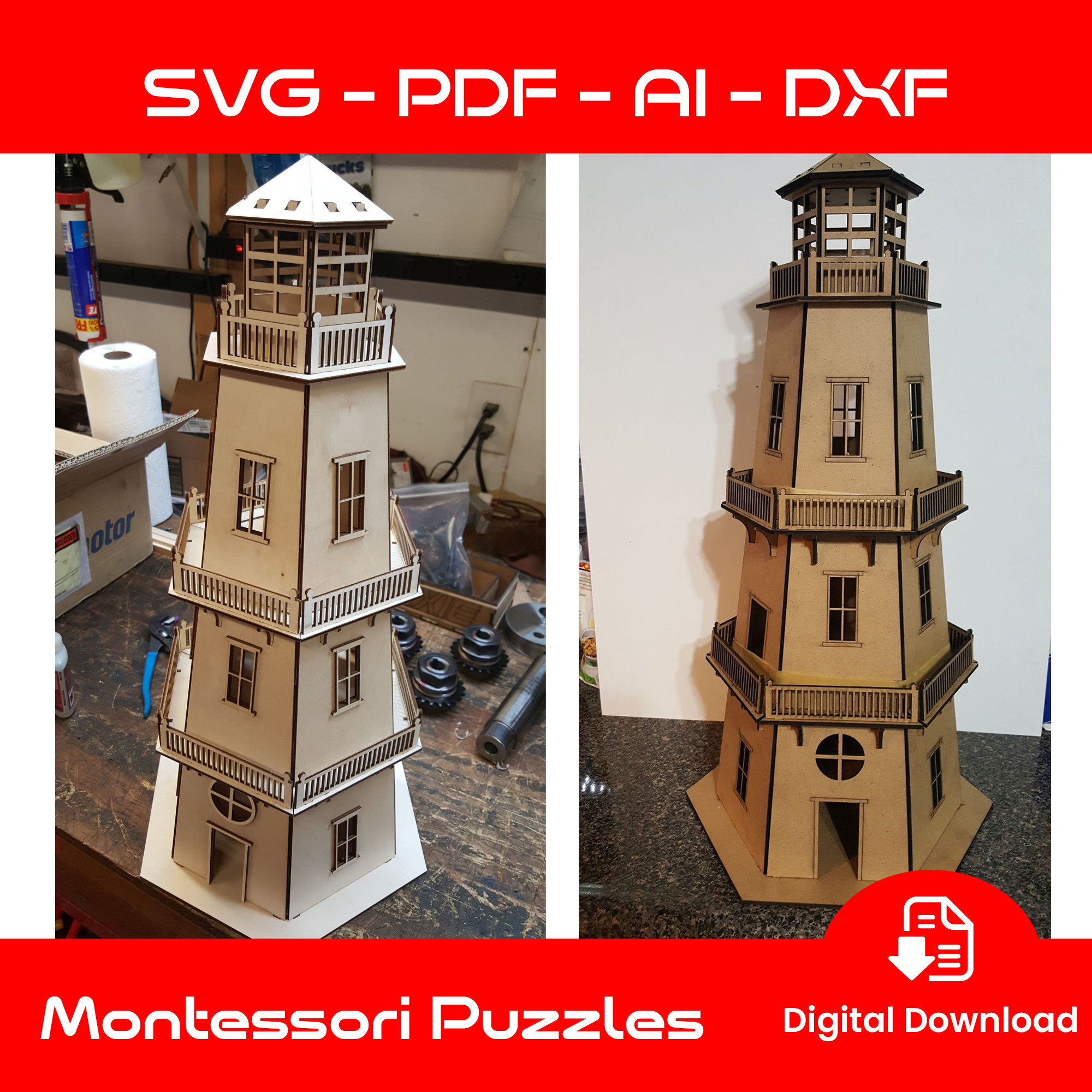 Laser Cut Lighthouse Paper - Etsy