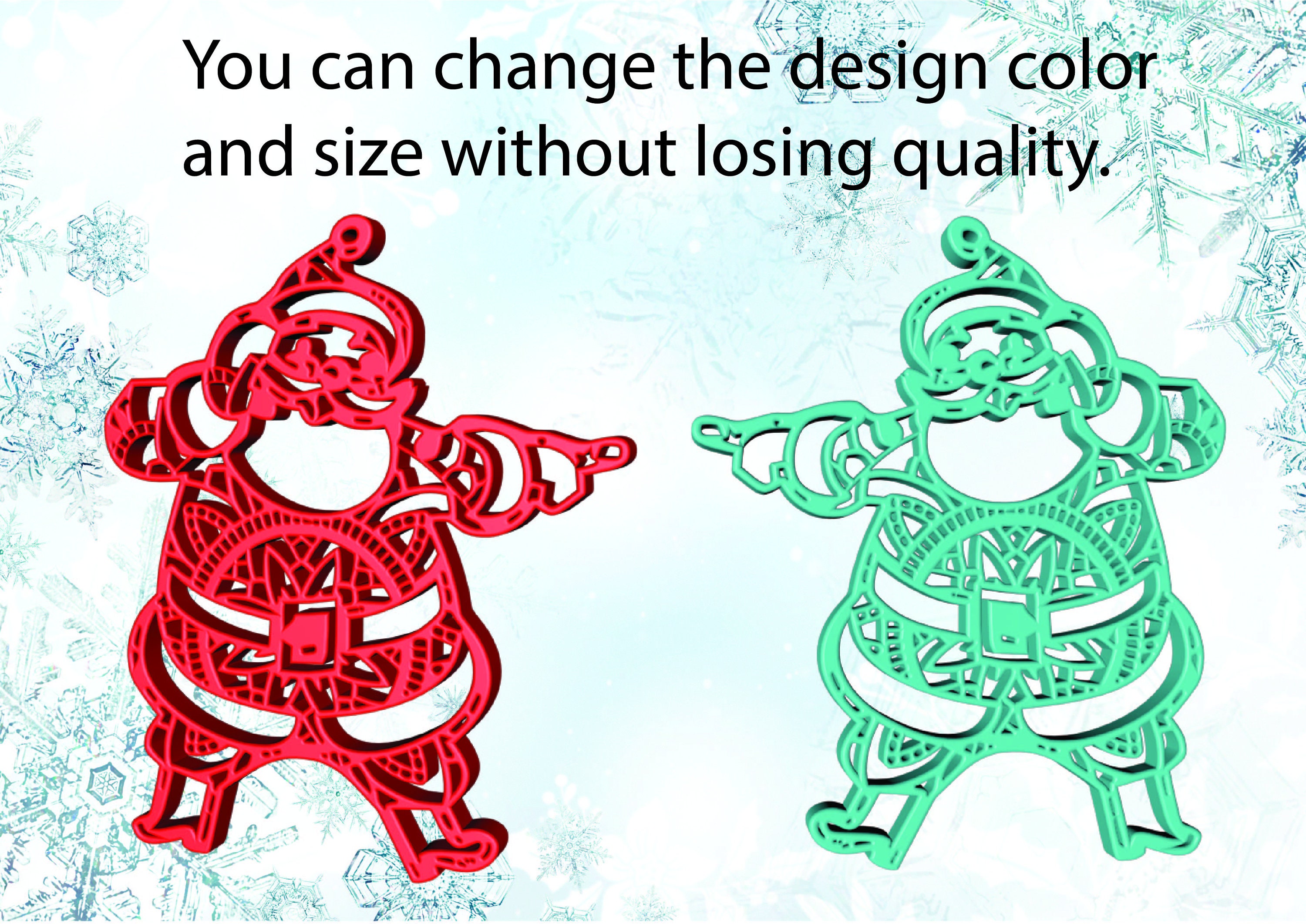 Santa Mandala , Digitaler Download Svg , Eps , Png , Cdr , Dxf ...