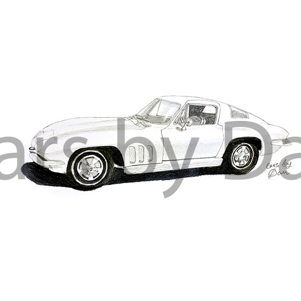 Custom Corvette Drawing - Etsy