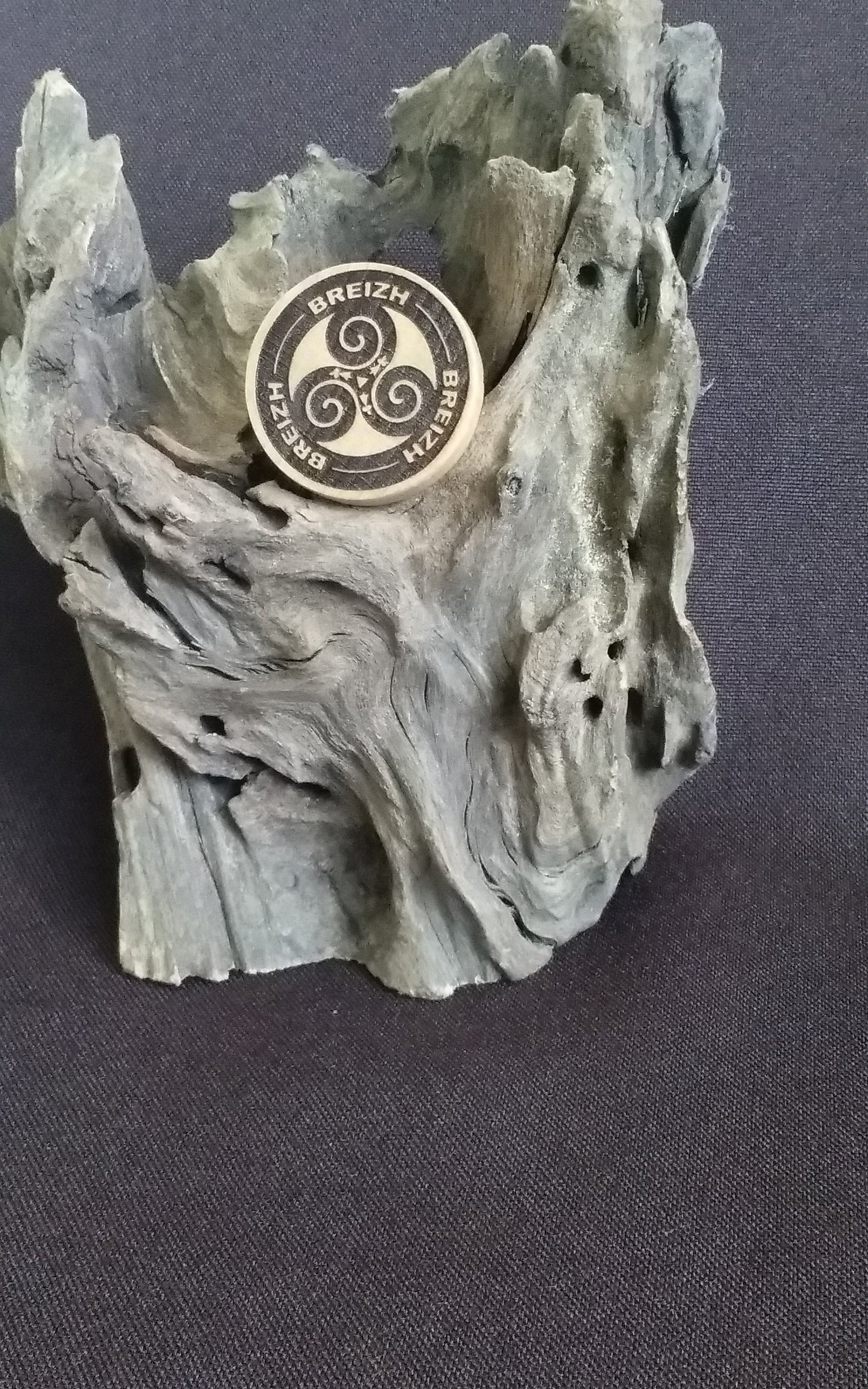 Breizh Badge Breton Badge Breizh Brooch Wood Triskele | Etsy UK