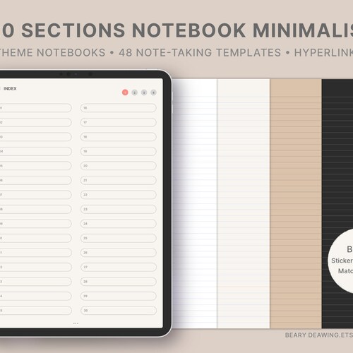 Digital Notebook for Goodnotes Notability Student Digital - Etsy